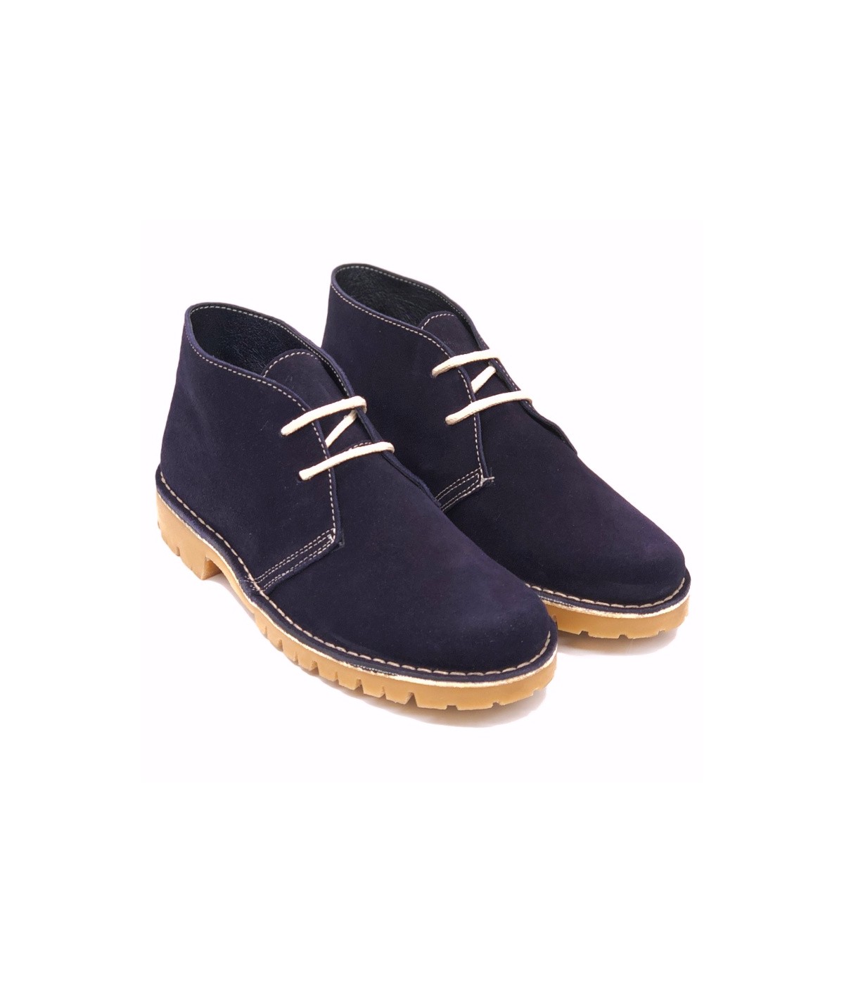 Women's desert boots "Caminito del Rey" edition in navy blue.