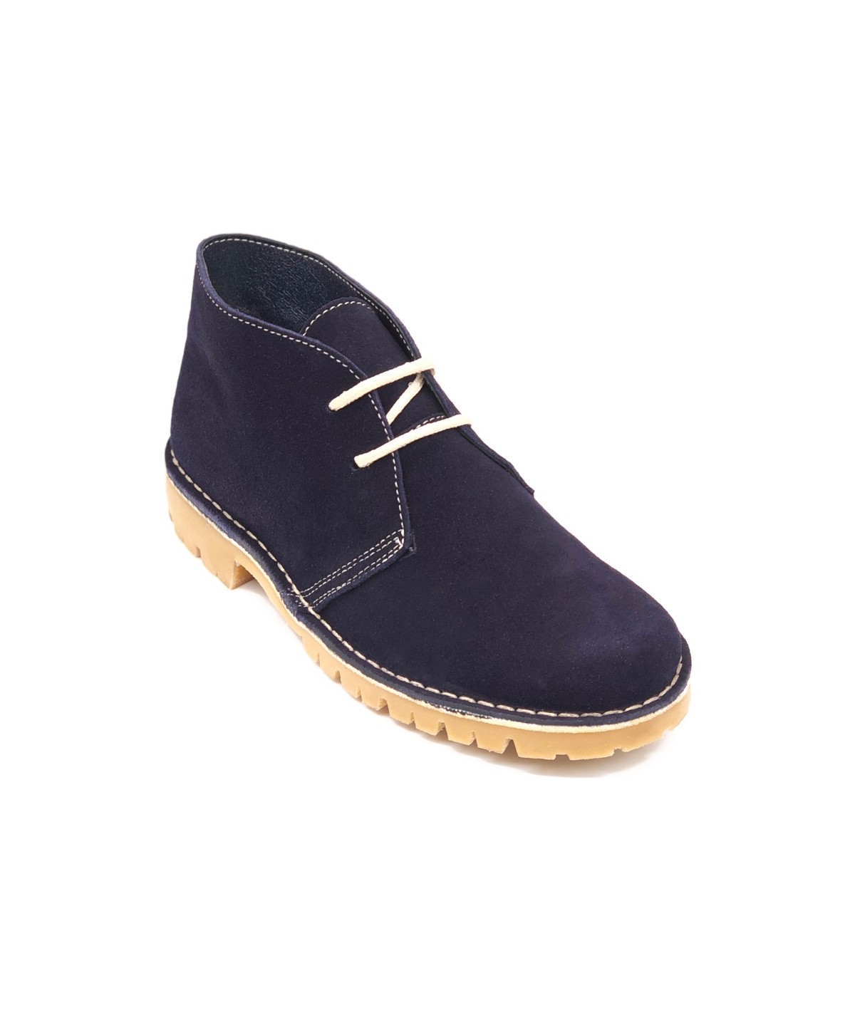 Women's desert boots "Caminito del Rey" edition in navy blue.
