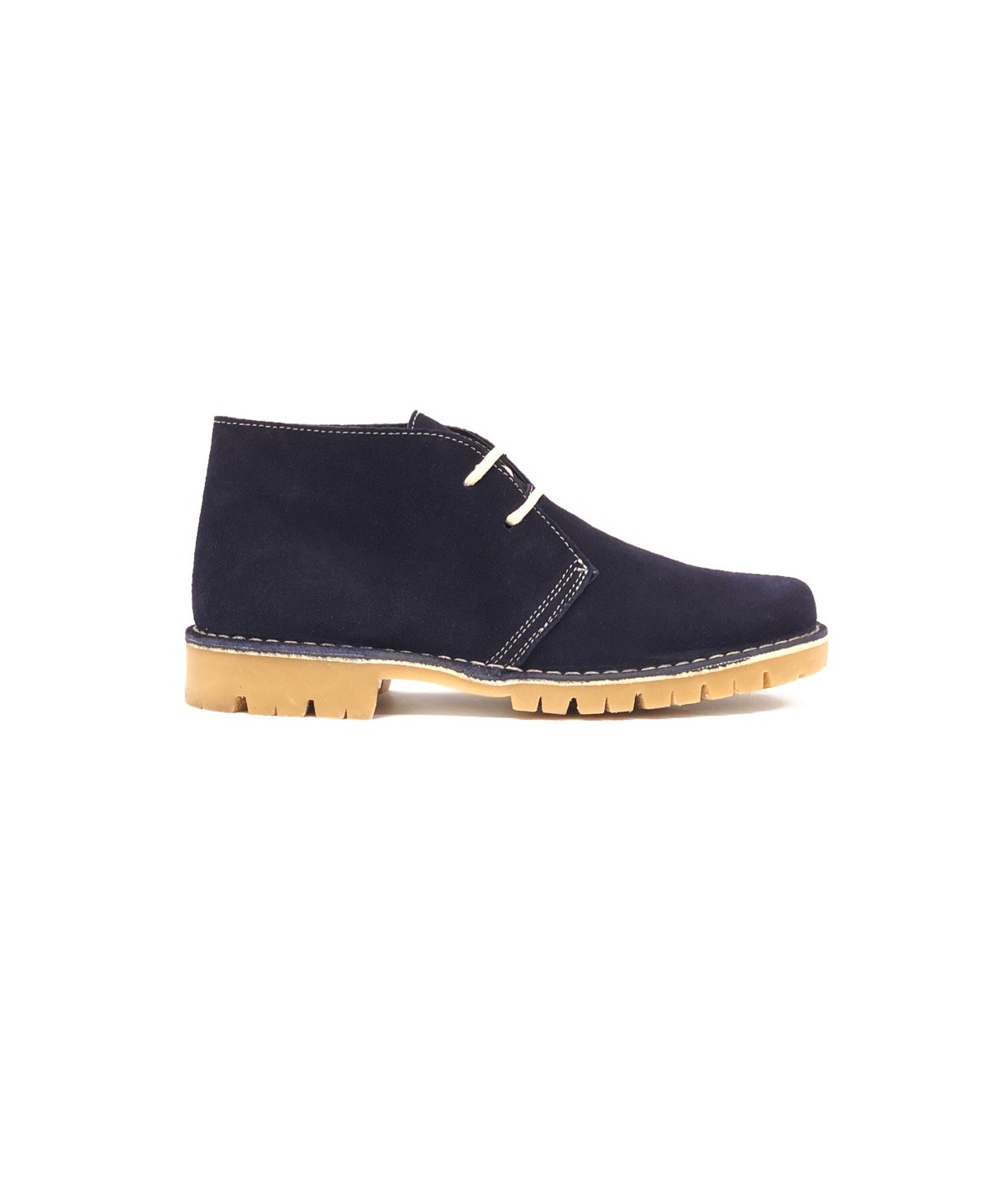 Women's desert boots "Caminito del Rey" edition in navy blue.