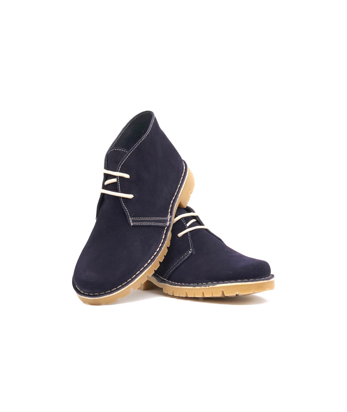 Women's desert boots "Caminito del Rey" edition in navy blue.