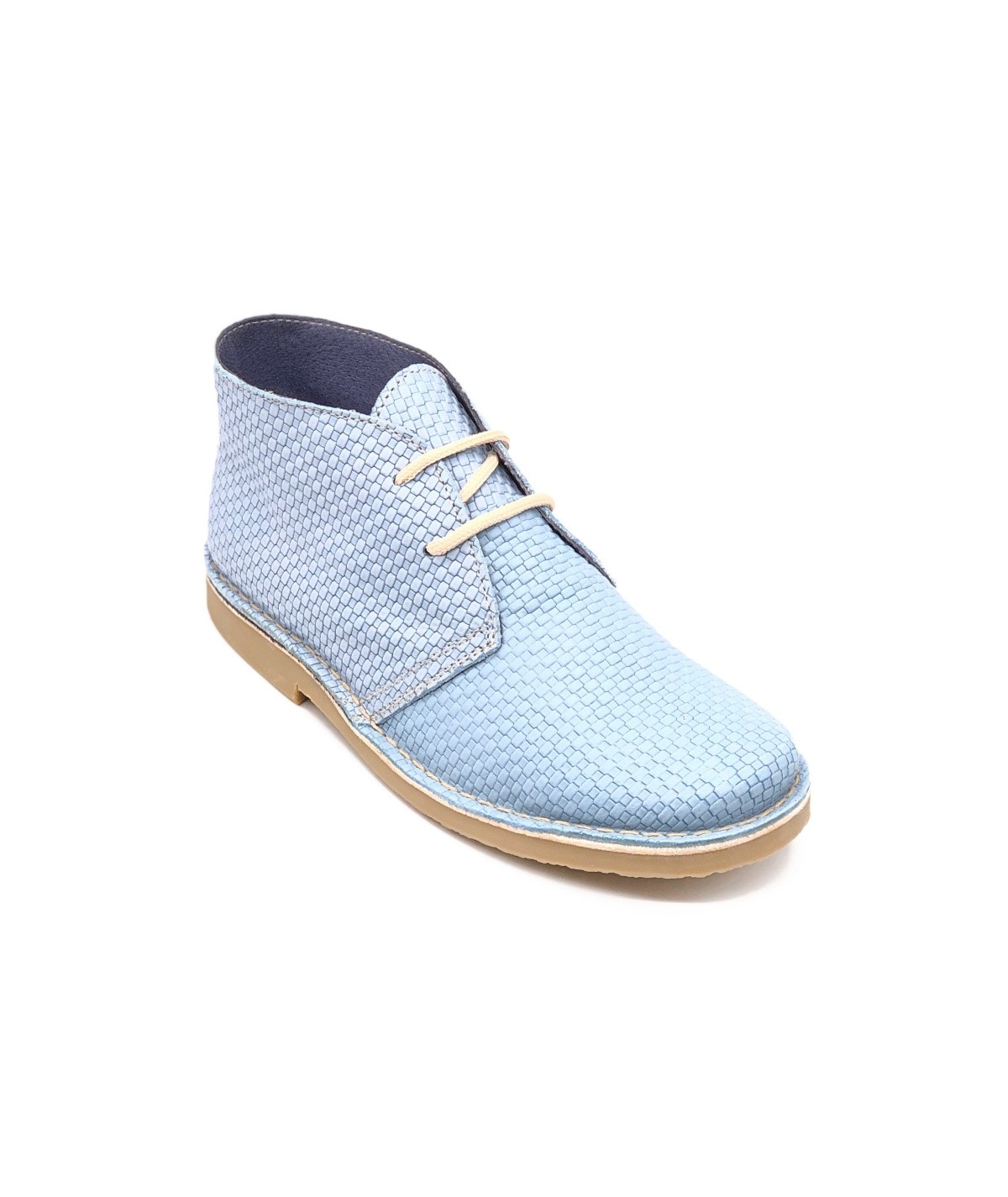Light blue desert boots for men, from the Gomera collection.