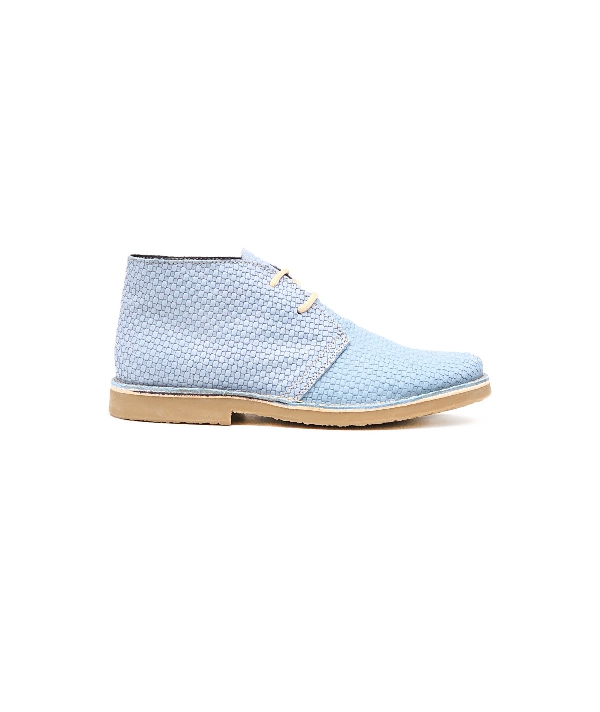 Light blue desert boots for men, from the Gomera collection.