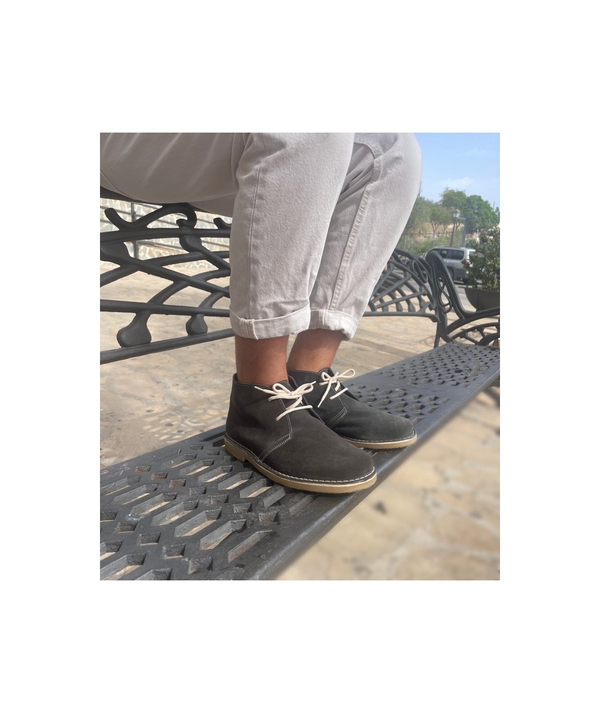 Desert boots in Gray color for men. They will become your favorites.