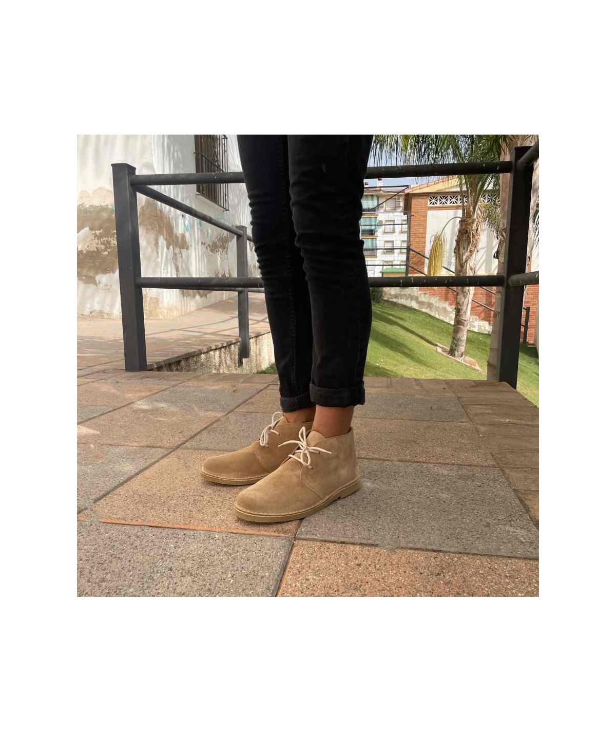 Sand colored Desert boots for men. A very personal lifestyle.